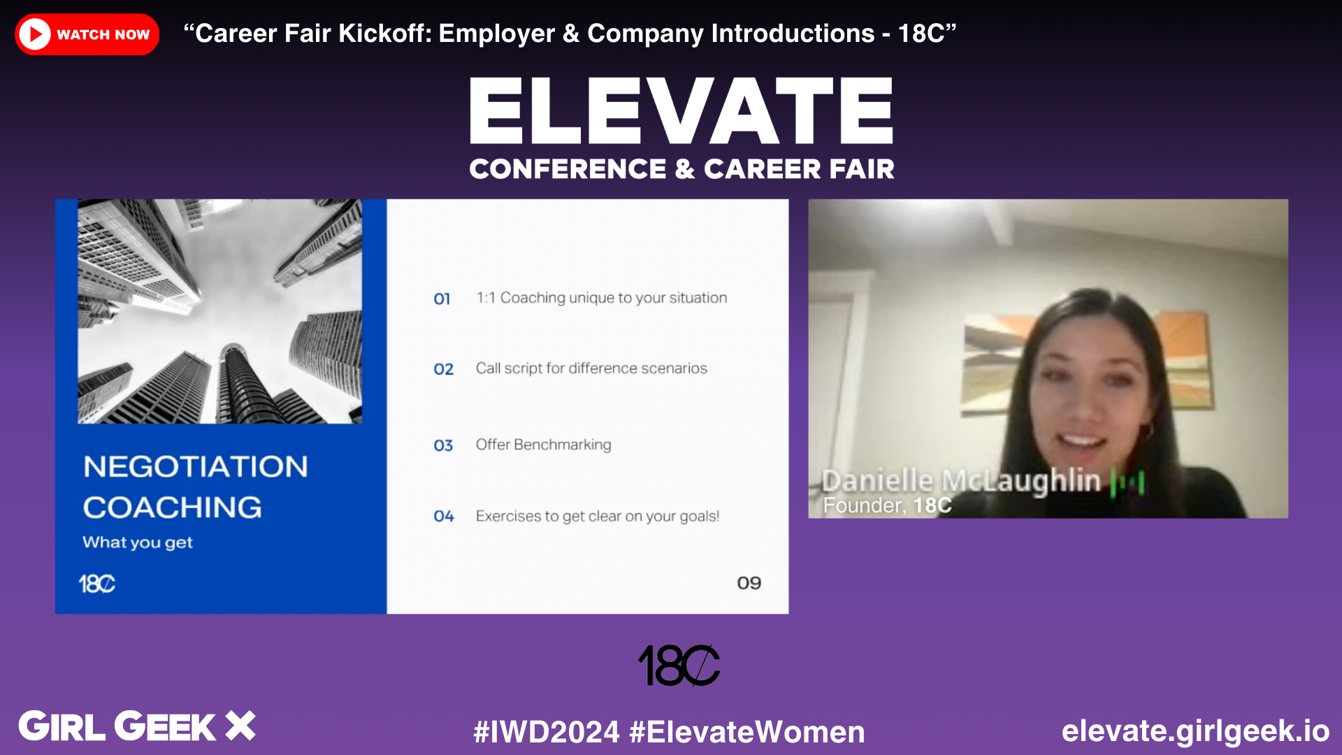 ELEVATE 2024 Career Fair Kickoff – Employer Intro – 18C (Video + Transcript) — Girl Geek X ...